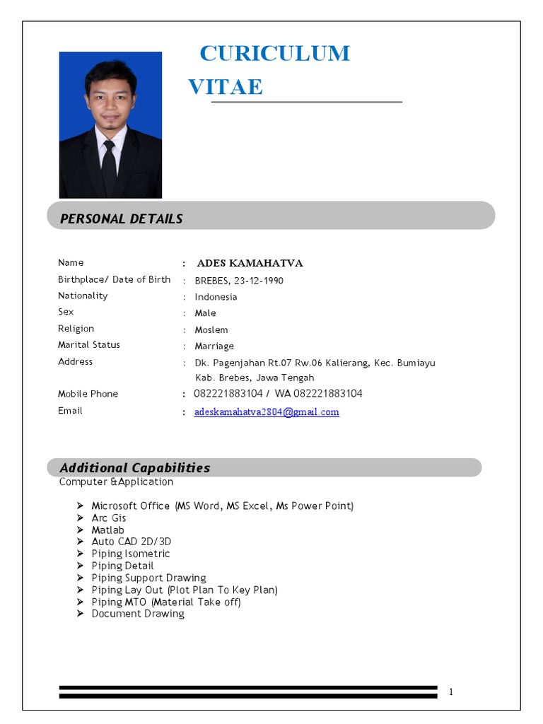 CV ADES KAMAHATVA | PDF