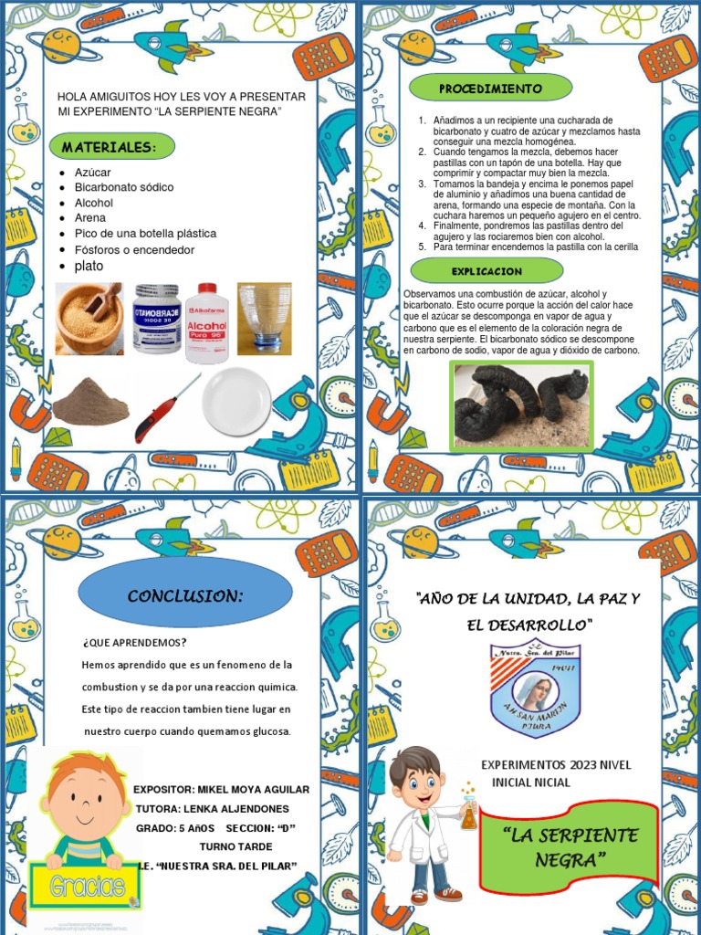 Diptico Experimento | PDF | Materiales | Química