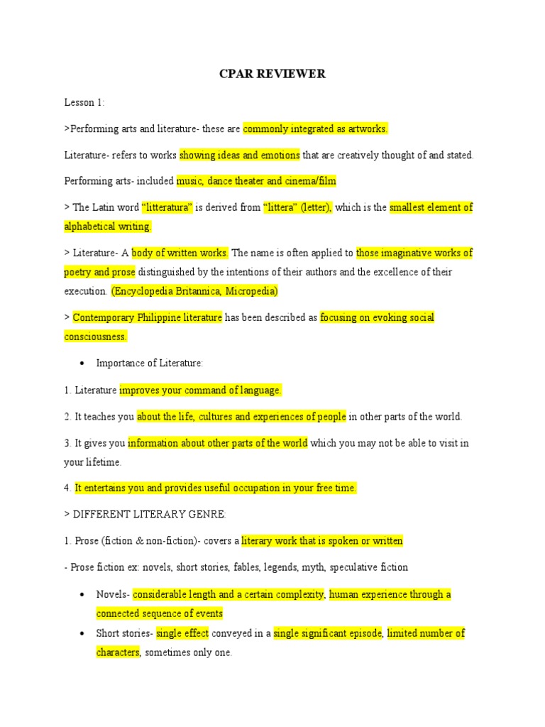 CPAR Exam Reviewer | PDF