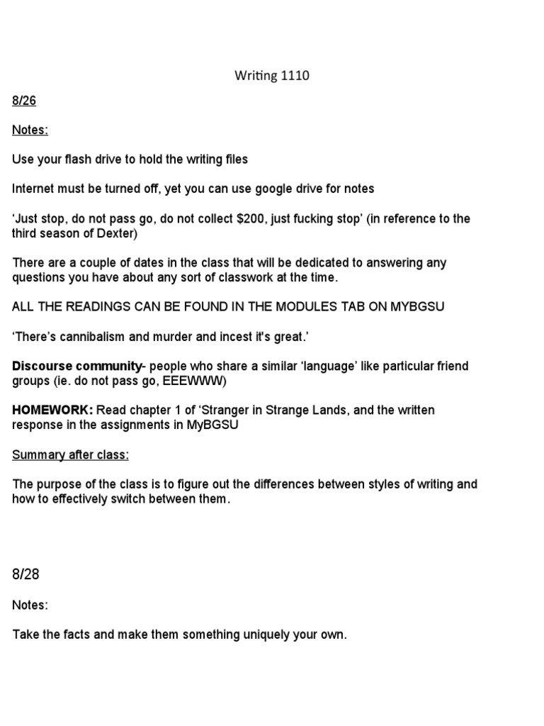 Writing 1110 Notes | PDF | Aviation Accidents And Incidents | Literacy Writing 1110 Notes | PDF | Aviation Accidents And Incidents | Literacy