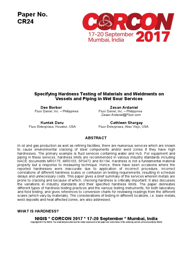 CR24 | PDF | Hardness | Physical Sciences