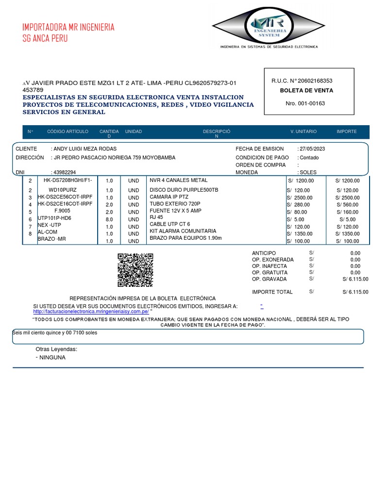 Boleta Venta | PDF | Industrias de servicio