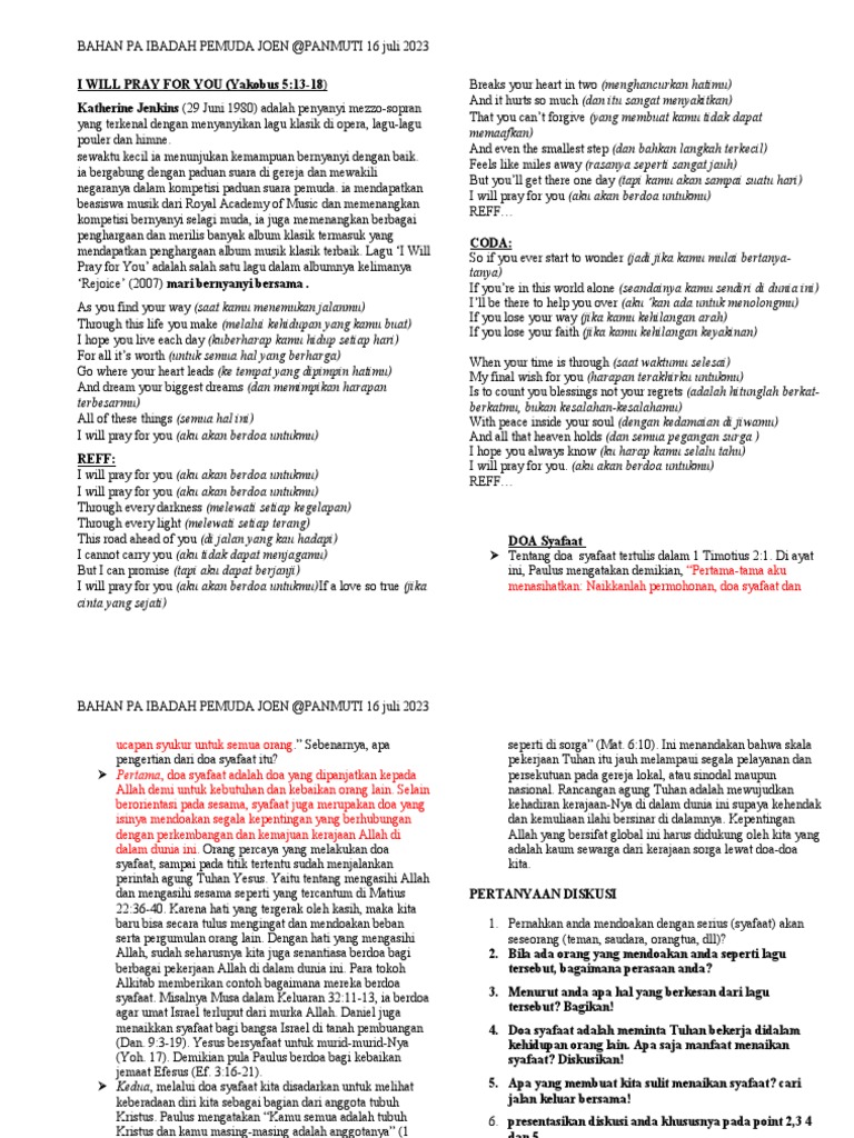 Bahan PA PEMUDA | PDF