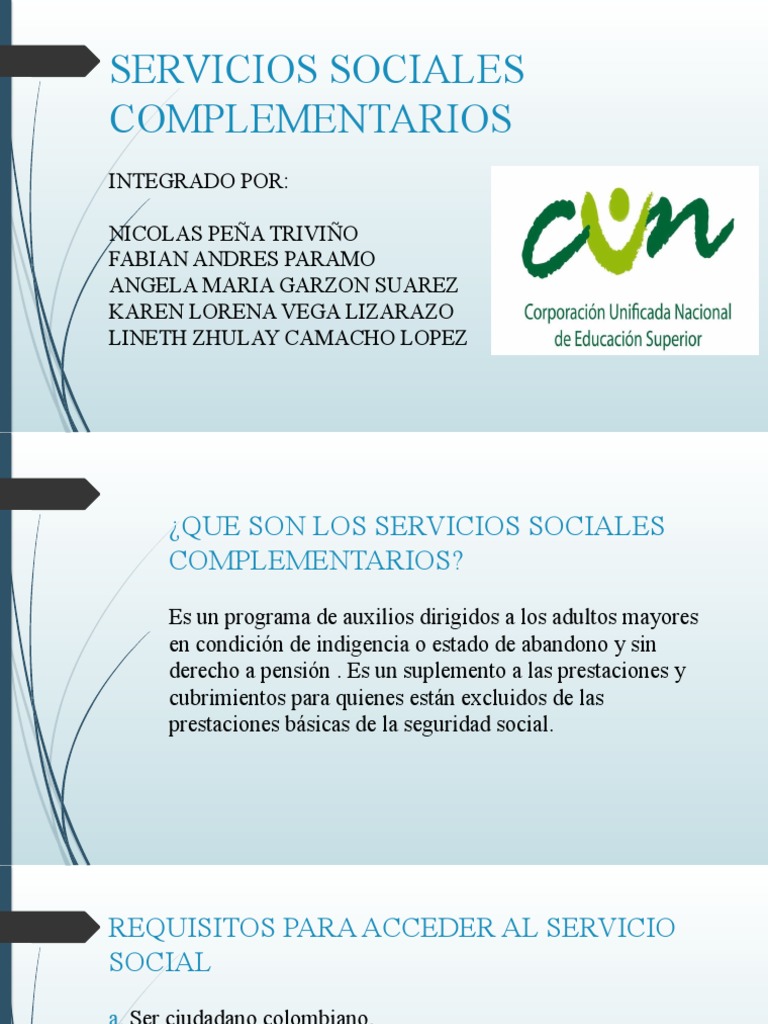 Servicios Sociales Complementarios | PDF