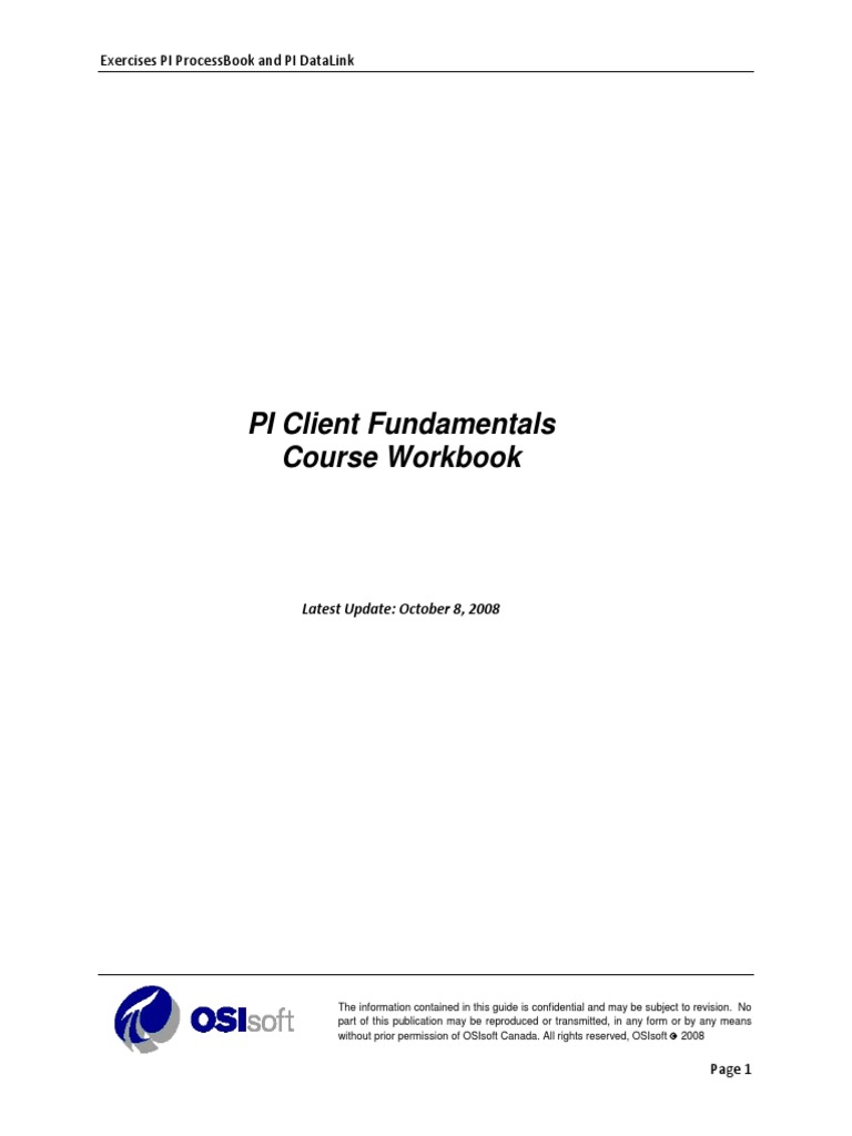 PI ProcessBook and DataLink Exercises | PDF | Microsoft Excel | Cursor ...