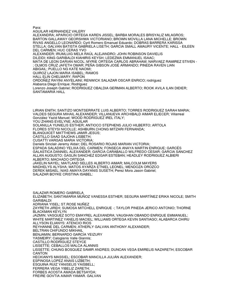 List of Student Names and Details | PDF | Sports & Recreation