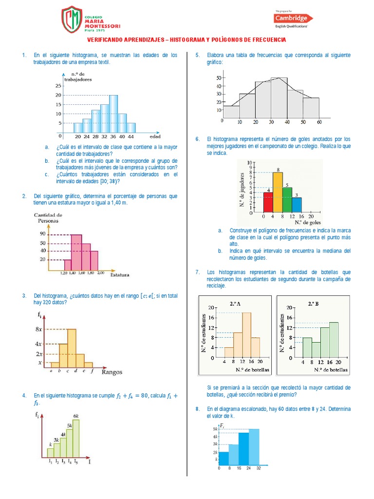 FT 1 - Histogramas y Polígonos de Frecuencia - Clase | PDF