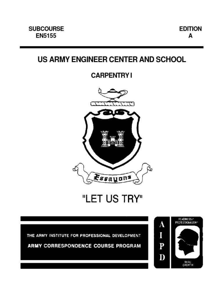 Army Carpentry Course Overview | PDF | Computers | Technology & Engineering