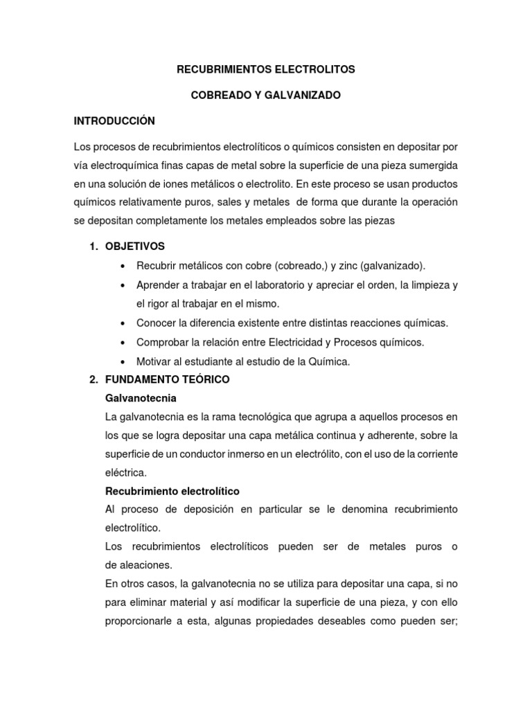 Cobreado Y Galvanizado Pdf