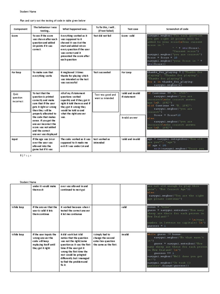 Testing Log Example | PDF | Computer Programming | Software Engineering
