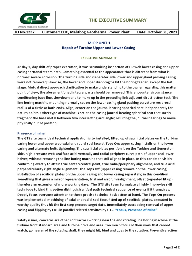 MLPP, Unit 1, Executive Summary | PDF | Welding | Construction