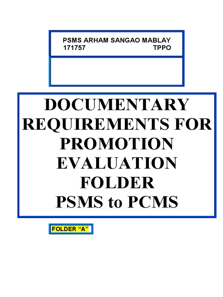 (Psms Mablay) Folder A Cover Format Updated | PDF