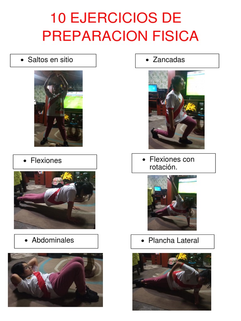 10 Ejercicios de Preparacion Fisica | PDF