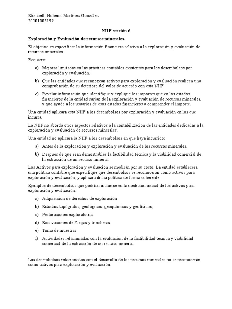 NIIF Sección 6 | PDF