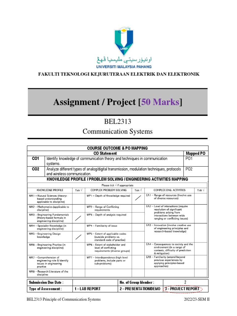 Assignment 1 - Report | PDF | Modulation | Electronics