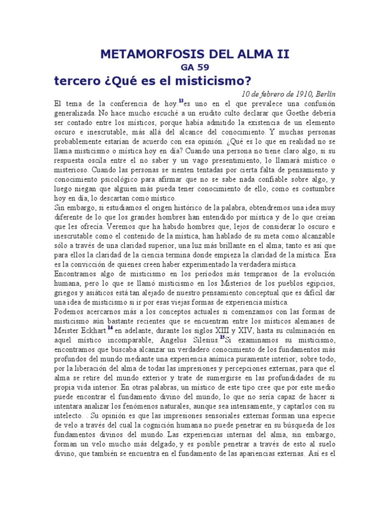 Misticismo y el alma interior | PDF | Experiencia | Conocimiento