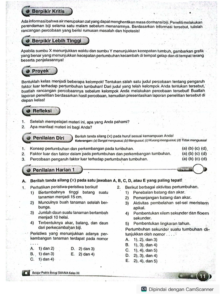 PH1. Pertumbuhan Dan Perkembangan | PDF