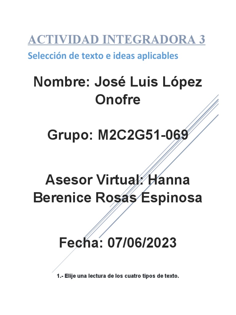 Actividad Integradora 3 Modulo 2 | PDF