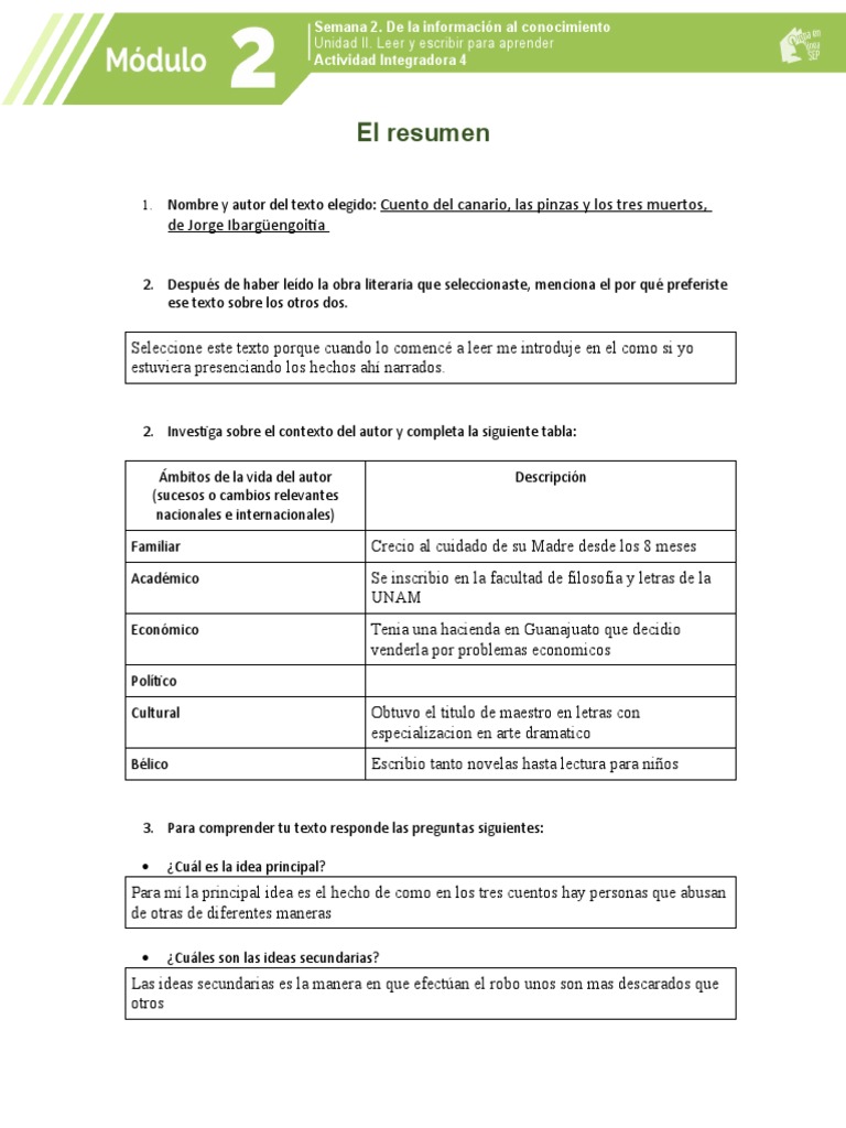 Actividad Integradora 4 Modulo 2 | PDF