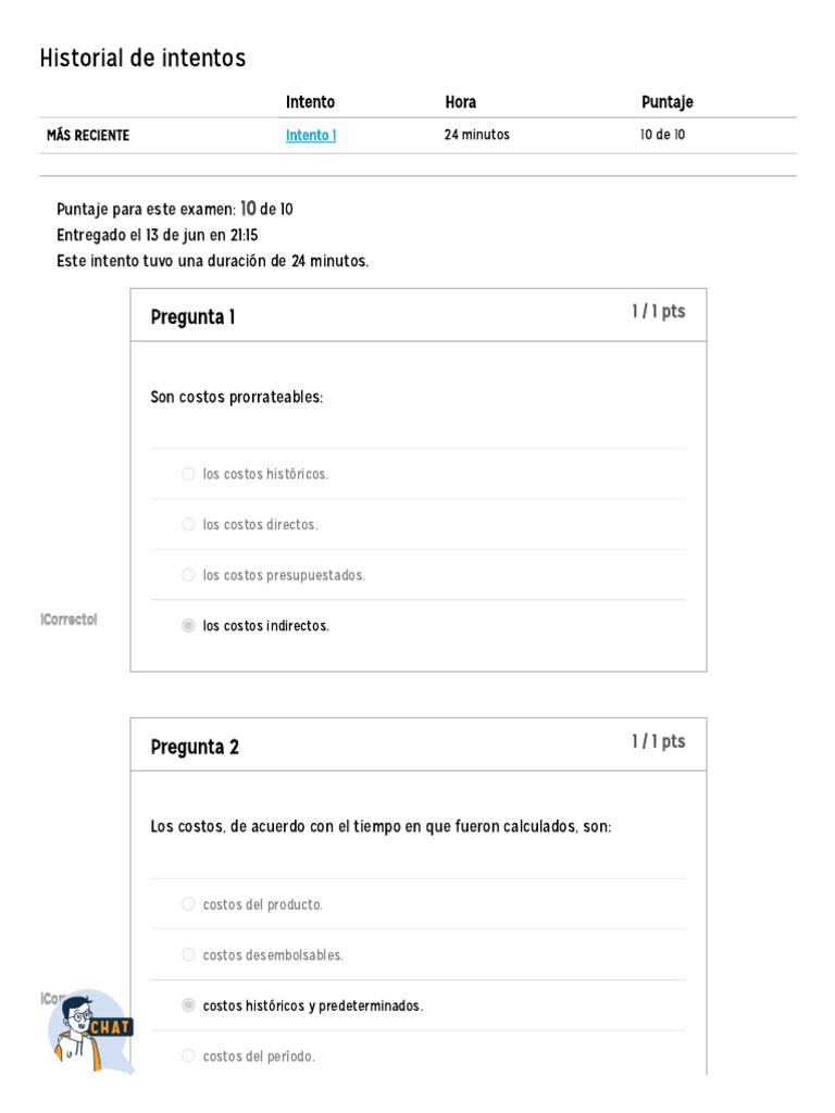 Prueba Parcial 1 - Mód 2 - BC14-25 CONTABILIDAD DE COSTOS I 2-2023 G 3 - D | PDF