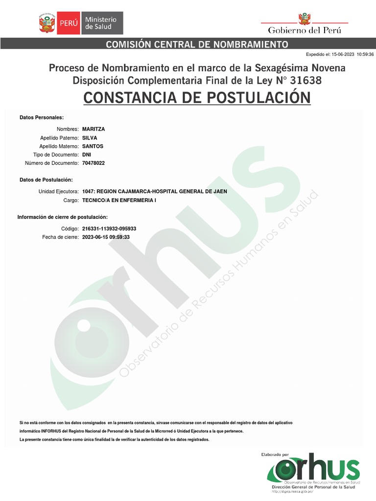 Ficha de Postulacion | PDF