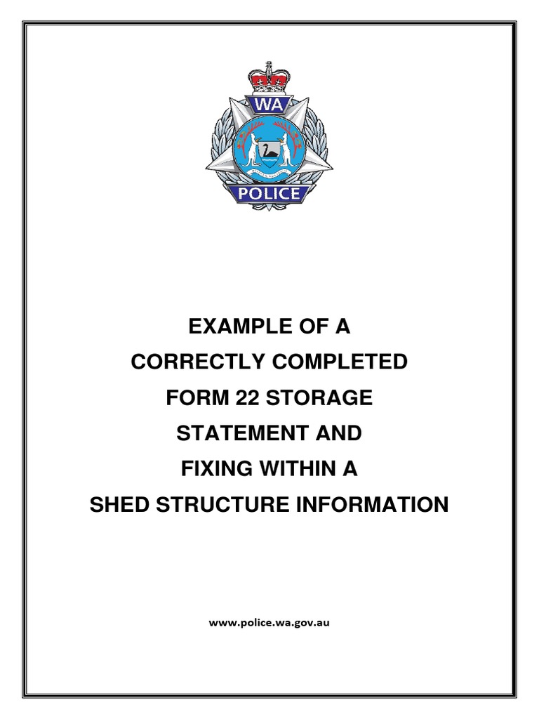 Statutory Declaration Form 22 Example | PDF