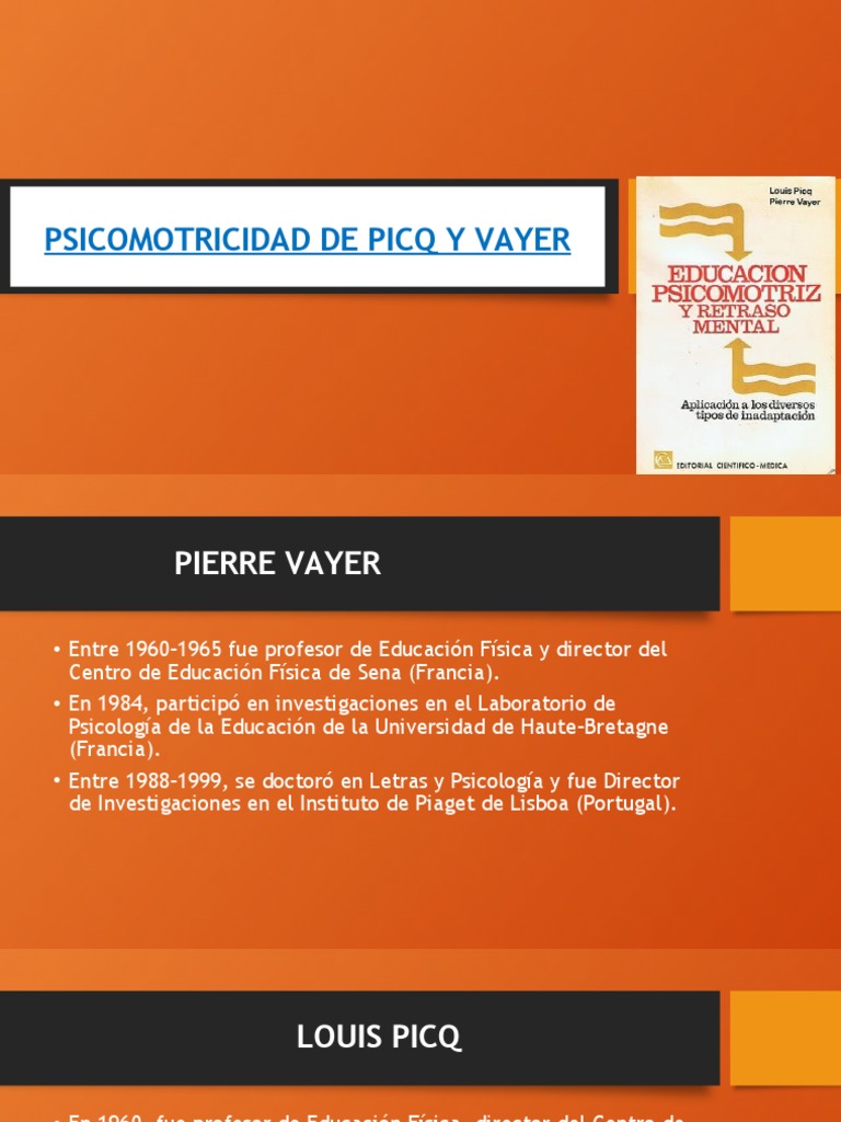 Psicomotricidad de Picq y Vayer | PDF | Sicología | Ciencia cognitiva