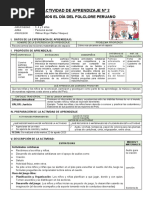 D1 A2 SESION PS. Día Mundial Del Folklore | PDF | Folklore | Evaluación