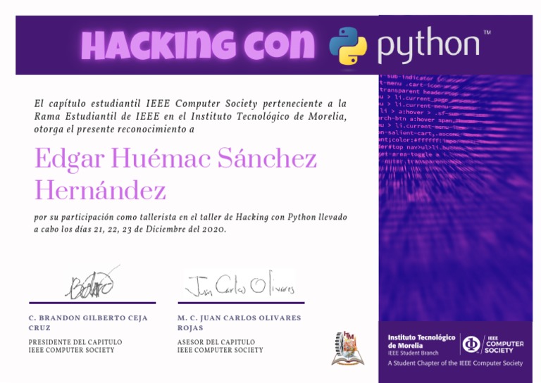 Taller Hacking Con Python Diploma Huemac | PDF