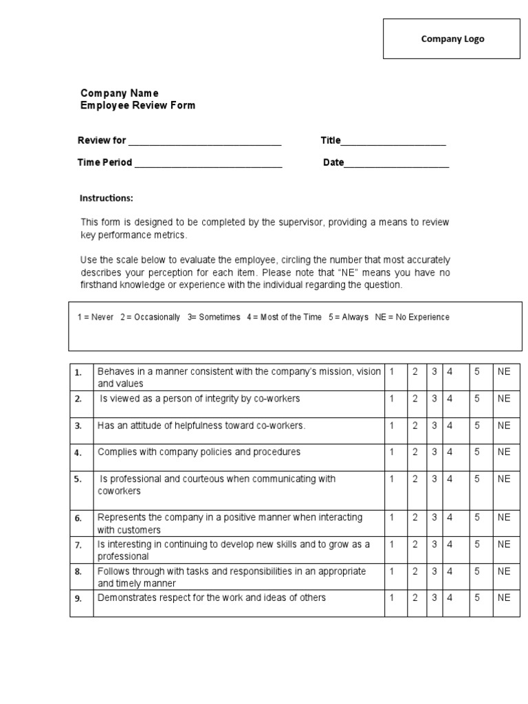 Employee Narrative Template | PDF | Behavioural Sciences | Cognitive ...