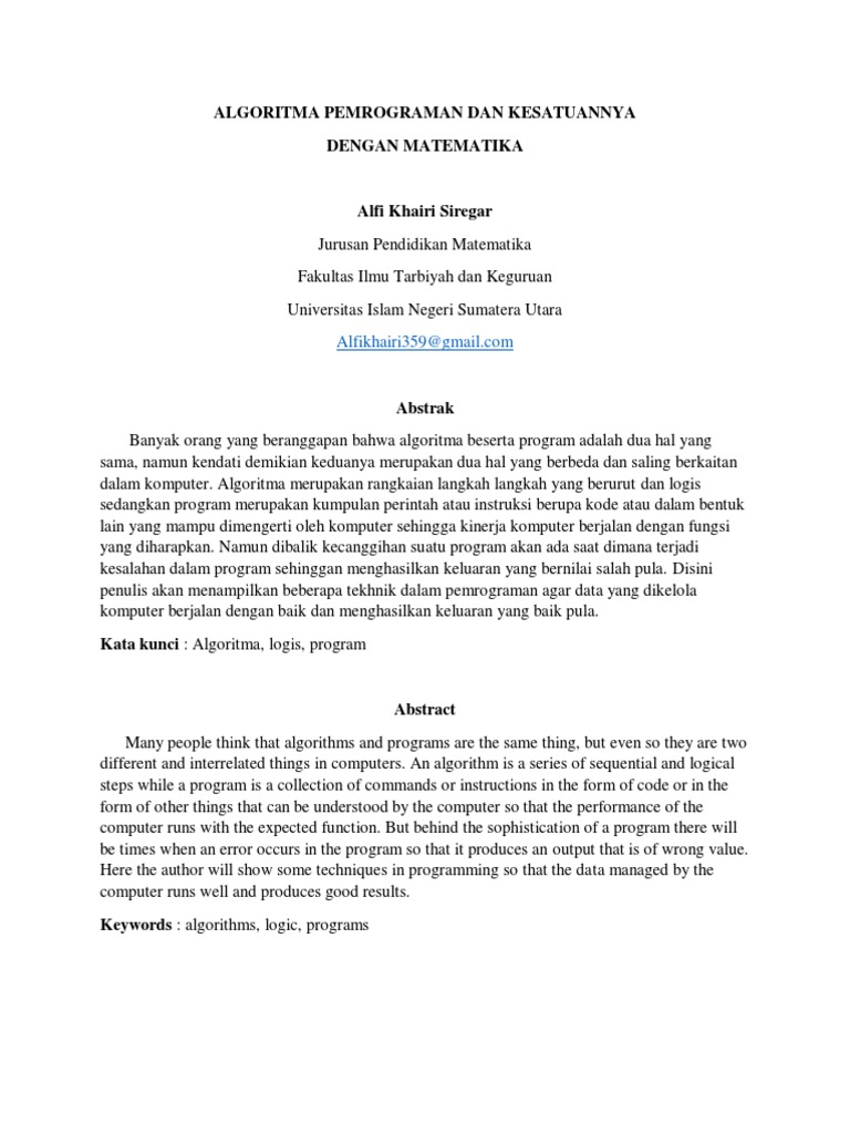 Algoritma dan Pemrograman: Dasar Logis | PDF | Metode & Bahan Ajar