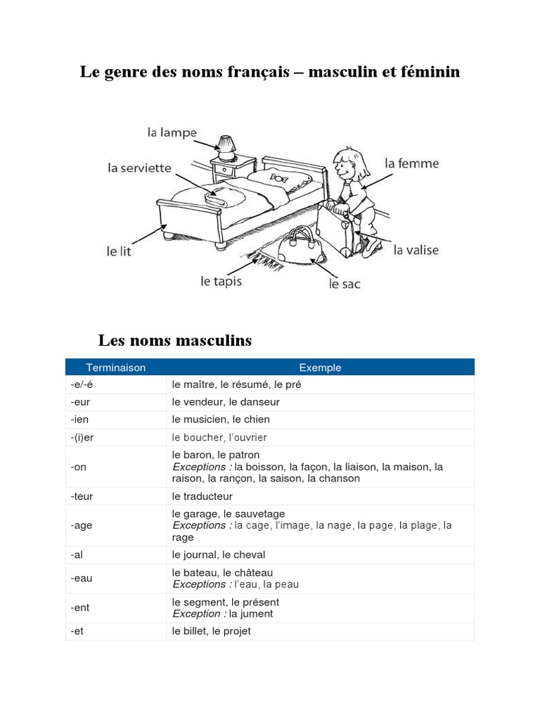 Le Genre Des Noms | PDF | Arts du langage et discipline
