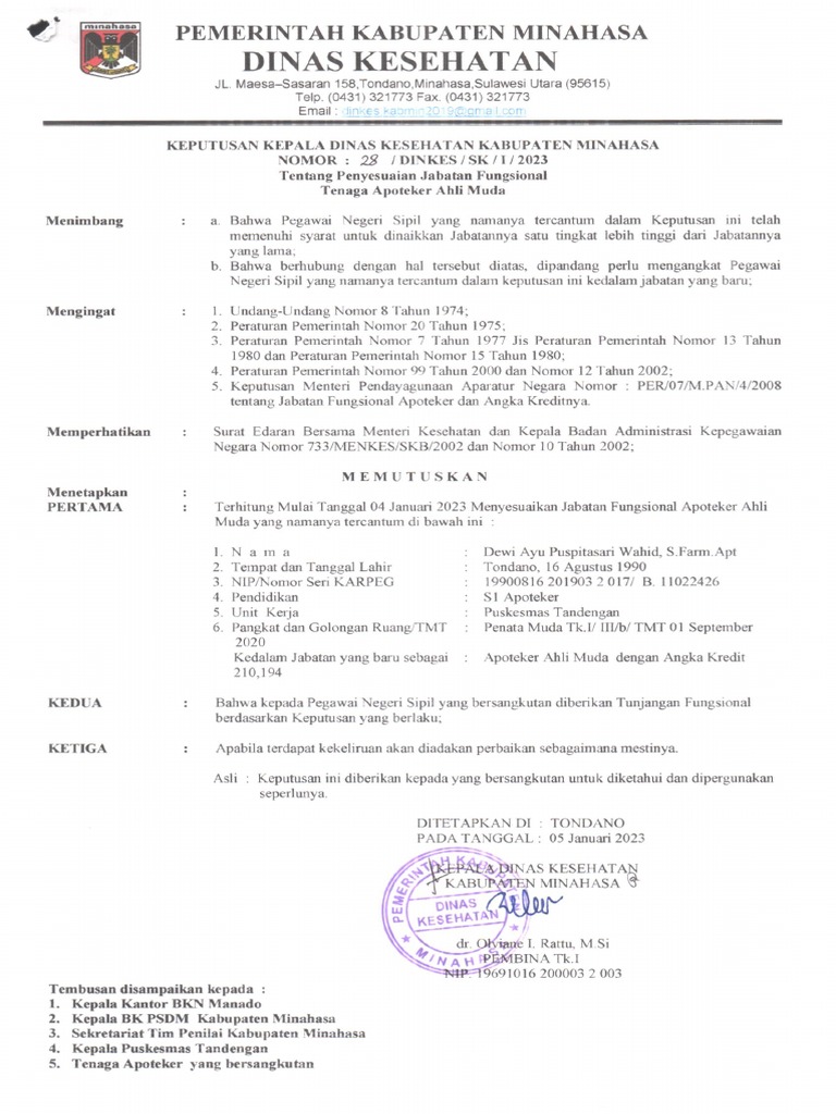 Dok SK Jabatan | PDF