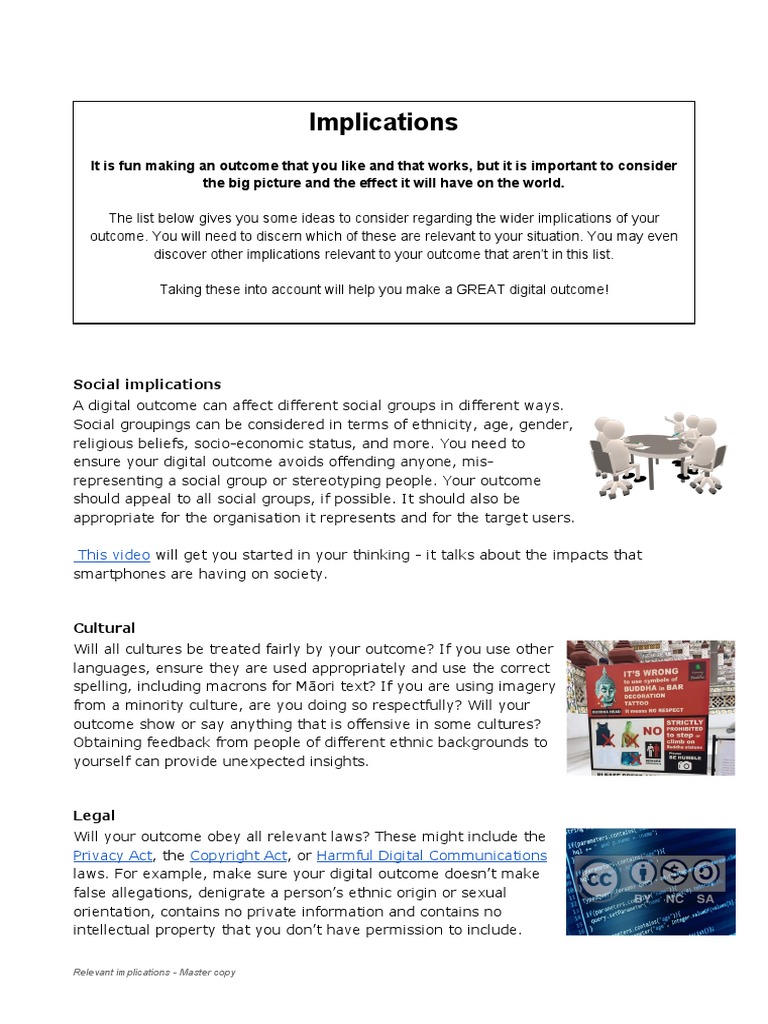 Relevant Implications Explained | PDF | Accessibility | Copyright
