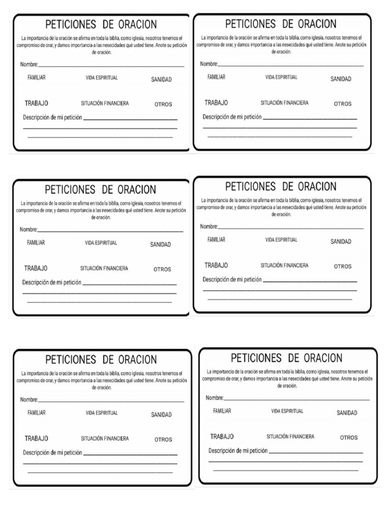 Peticion de Oracion | PDF