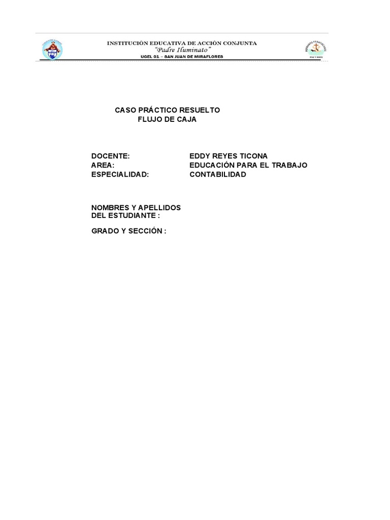 Caso Practico Flujo de Caja Resuelto | PDF | Presupuesto | Contabilidad