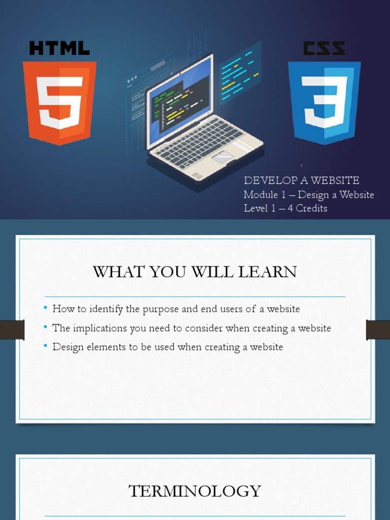 Module 1 - Design a website | PDF