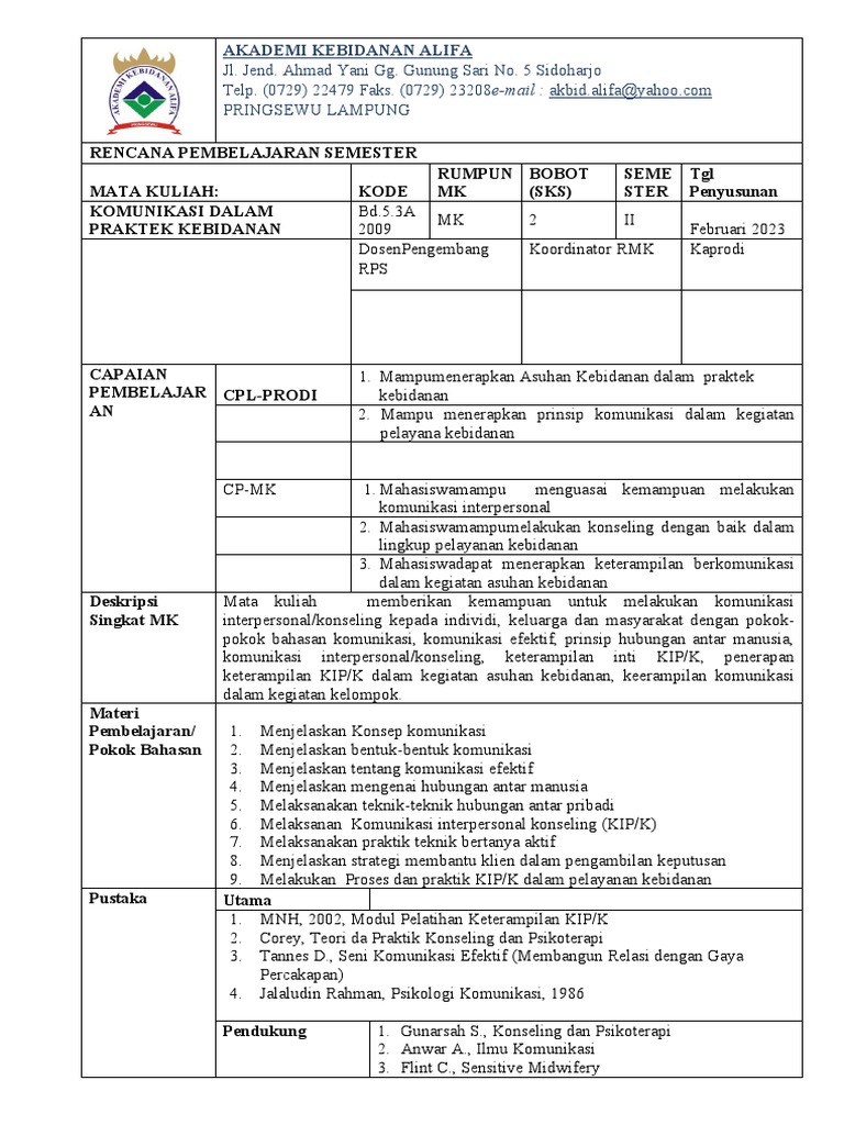 Rps Komunikasi | PDF
