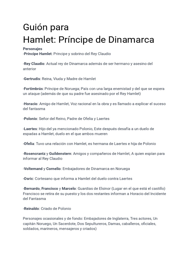 Hamlet - Príncipe de Dinamarca | PDF | Aldea