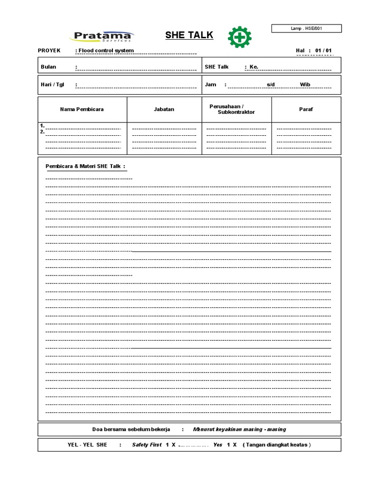 Form Safety Talk | PDF