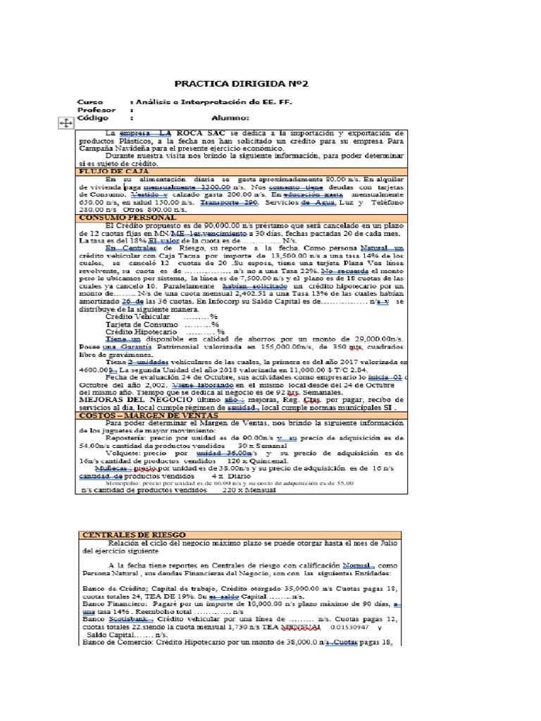 Evaluación Créditos - Monografia La Roca Sac Sac - Alumno | PDF