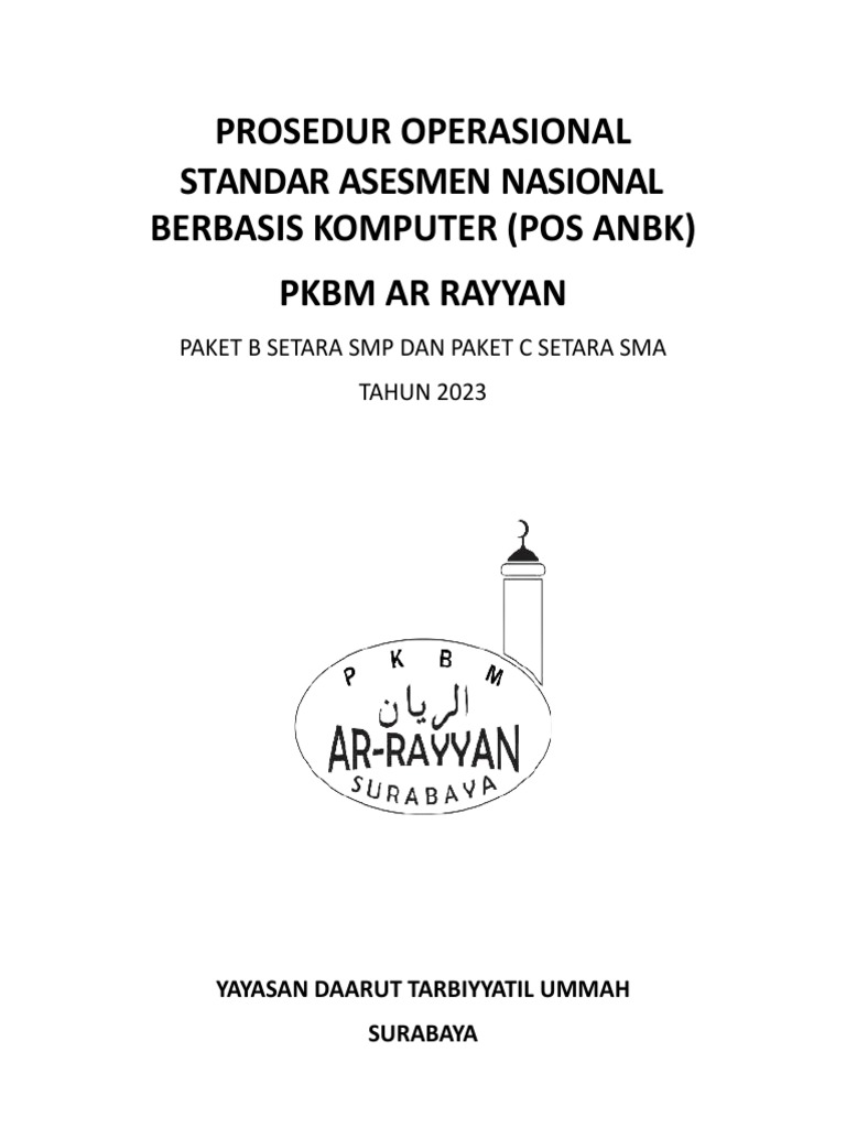 Pos Anbk PKBM Ar Rayyan 2023 | PDF