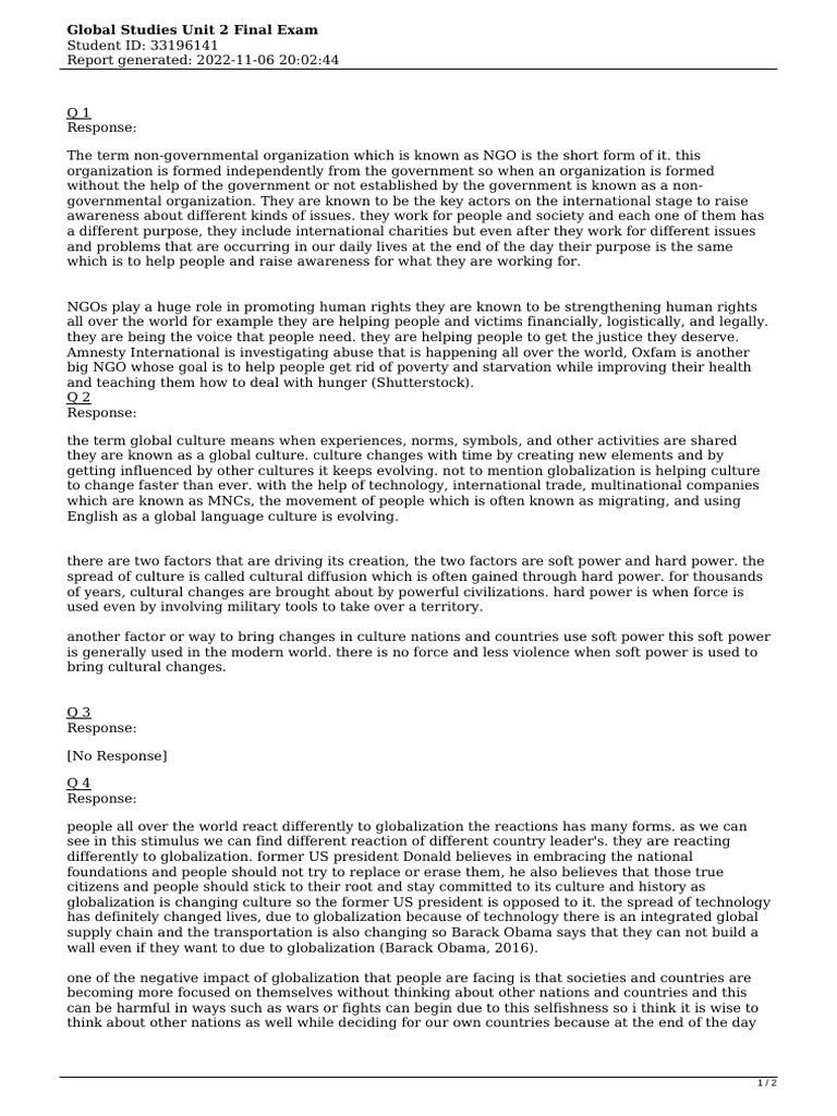 Understanding NGOs and Globalization Effects | PDF | Non Governmental ...