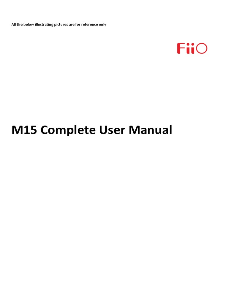 M15 Complete User Manual: All The Below Illustrating Pictures Are For Reference Only | Download ...