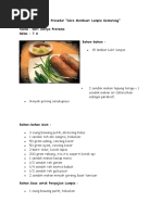 Resep Lumpia Beef Lumer Sederhana | PDF
