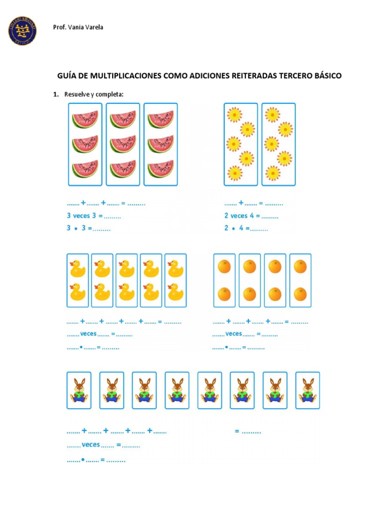 Tercero Básico Multiplicación | PDF