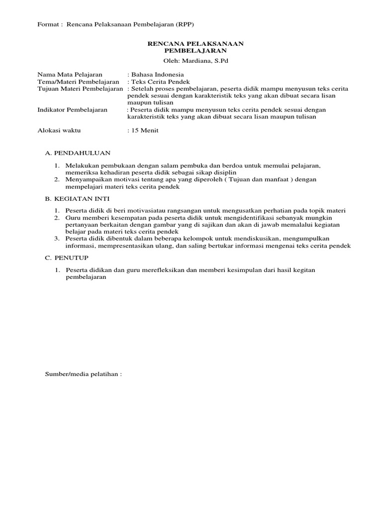 Format_RPP_CGP_10_REGULER mardiana | PDF