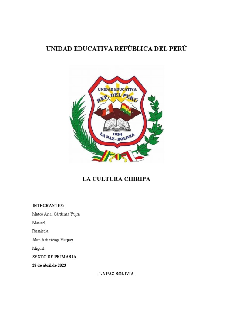 Exposiciòn_cultura Chiripa 6to de primaria | PDF