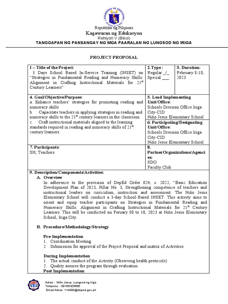 Reading Intervention PROJECT PROPOSAL-4P's | PDF | Curriculum | Learning