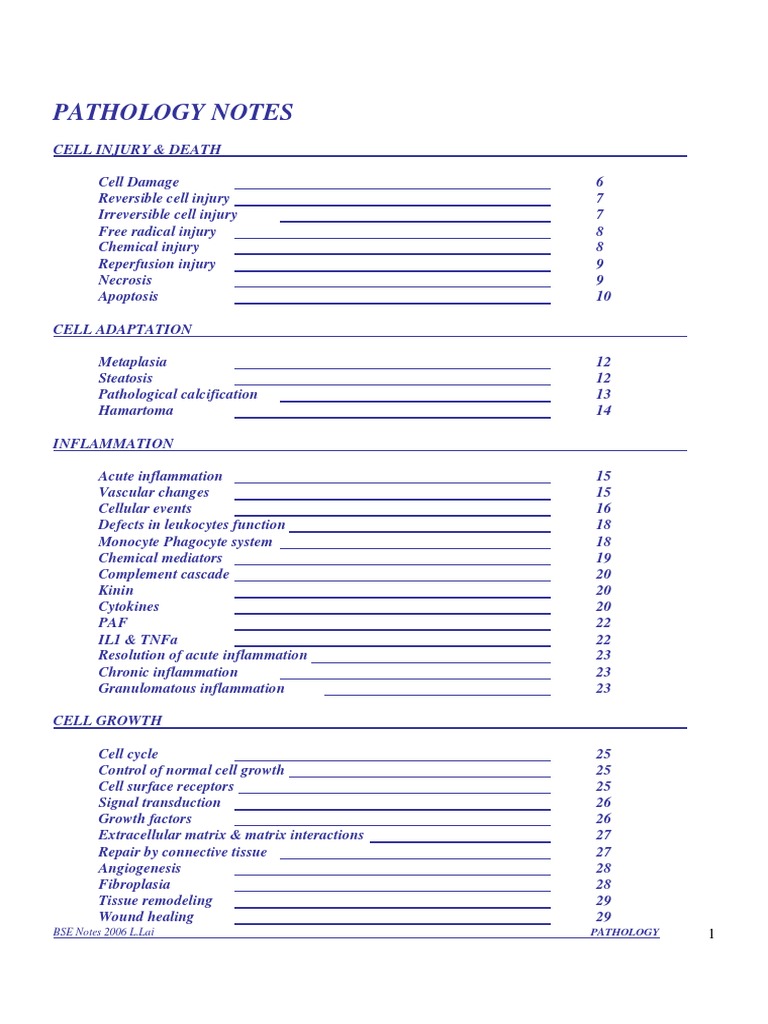 GSSE Pathology Notes | PDF | Apoptosis | Necrosis